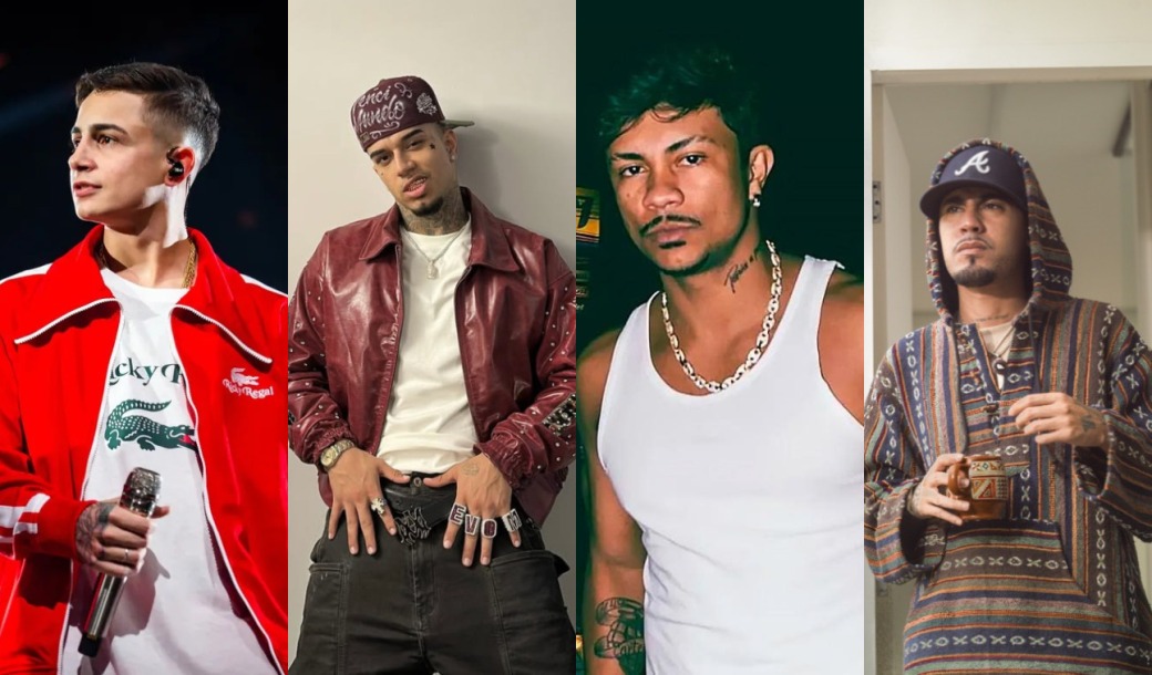 Artistas de funk, trap, rap e hip hop como MC Hariel, Veigh, Xamã e ...